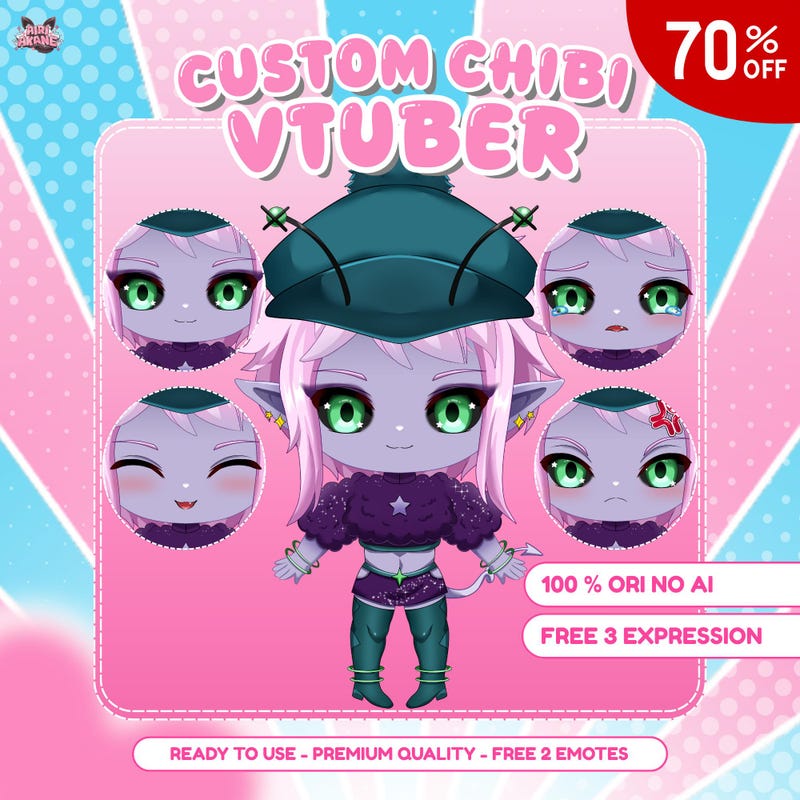 Chibi Vtuber Model - Etsy