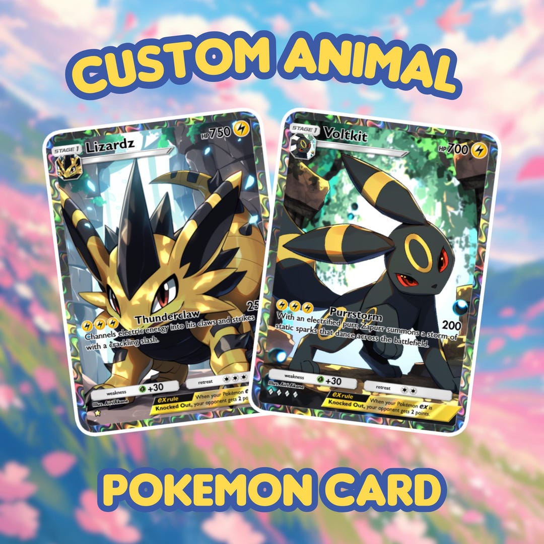Custom Pokemon Pet Card | Custom Pokemon Card, Personalized Gift for ...