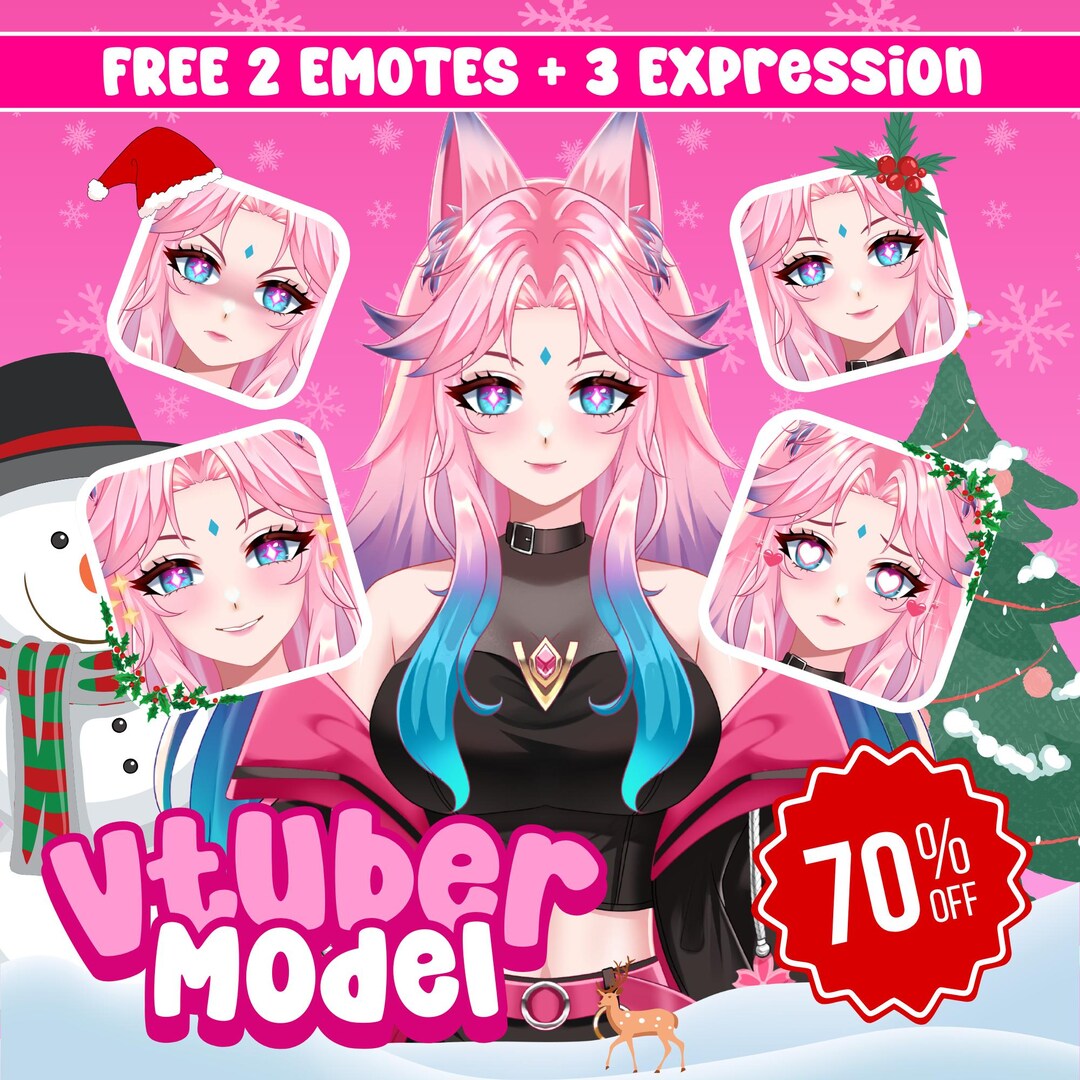 Custom Live2d Vtuber Commission Vtuber Assets, Live2d Model Commission ...