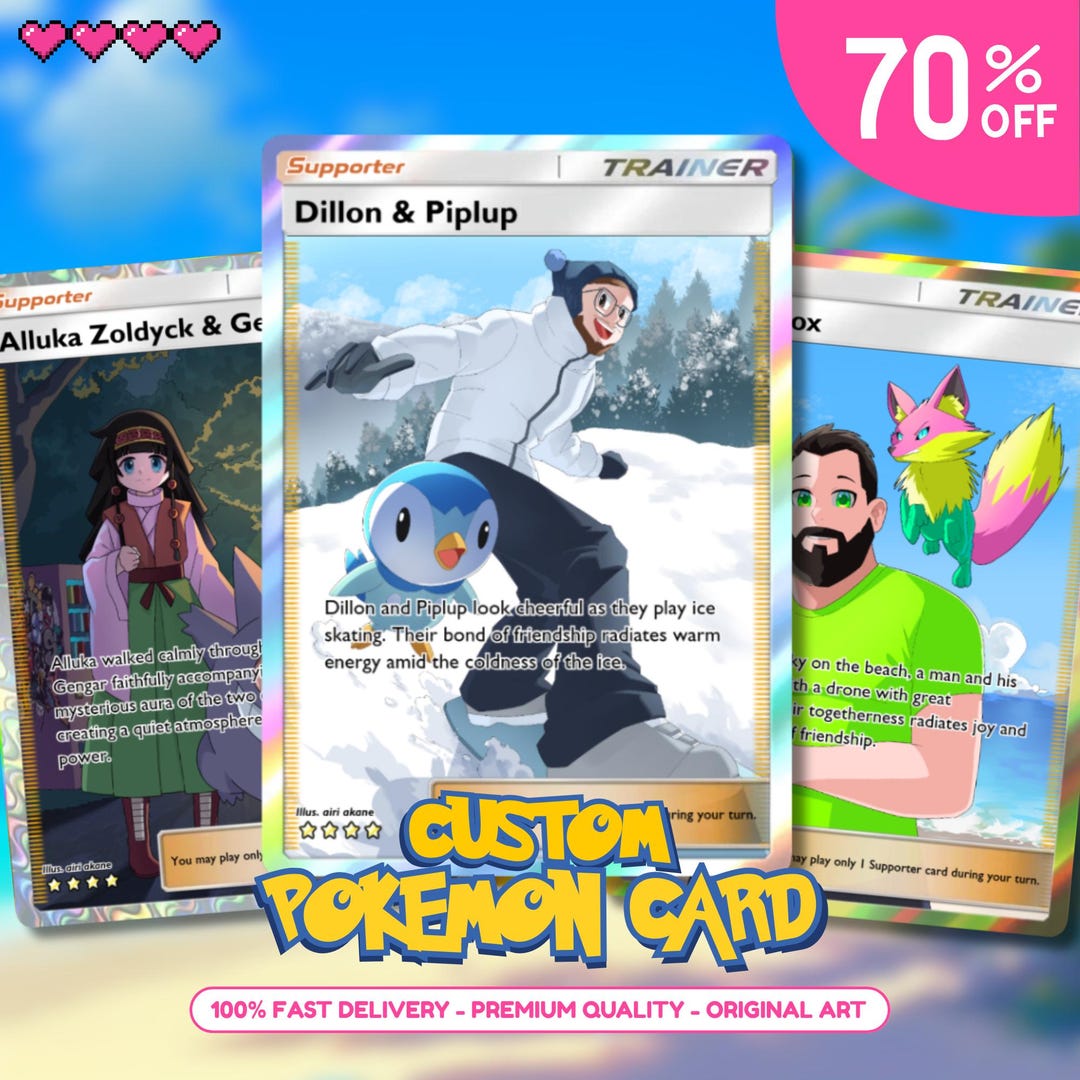 Custom Trainer Pokemon Card | Pokémon Gifts, Valentine Gift, Pokemon ...