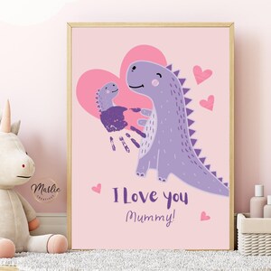 Mom Handprint Craft, Mommy Handprint Art, Handprint DIY Gift, Birthday ...