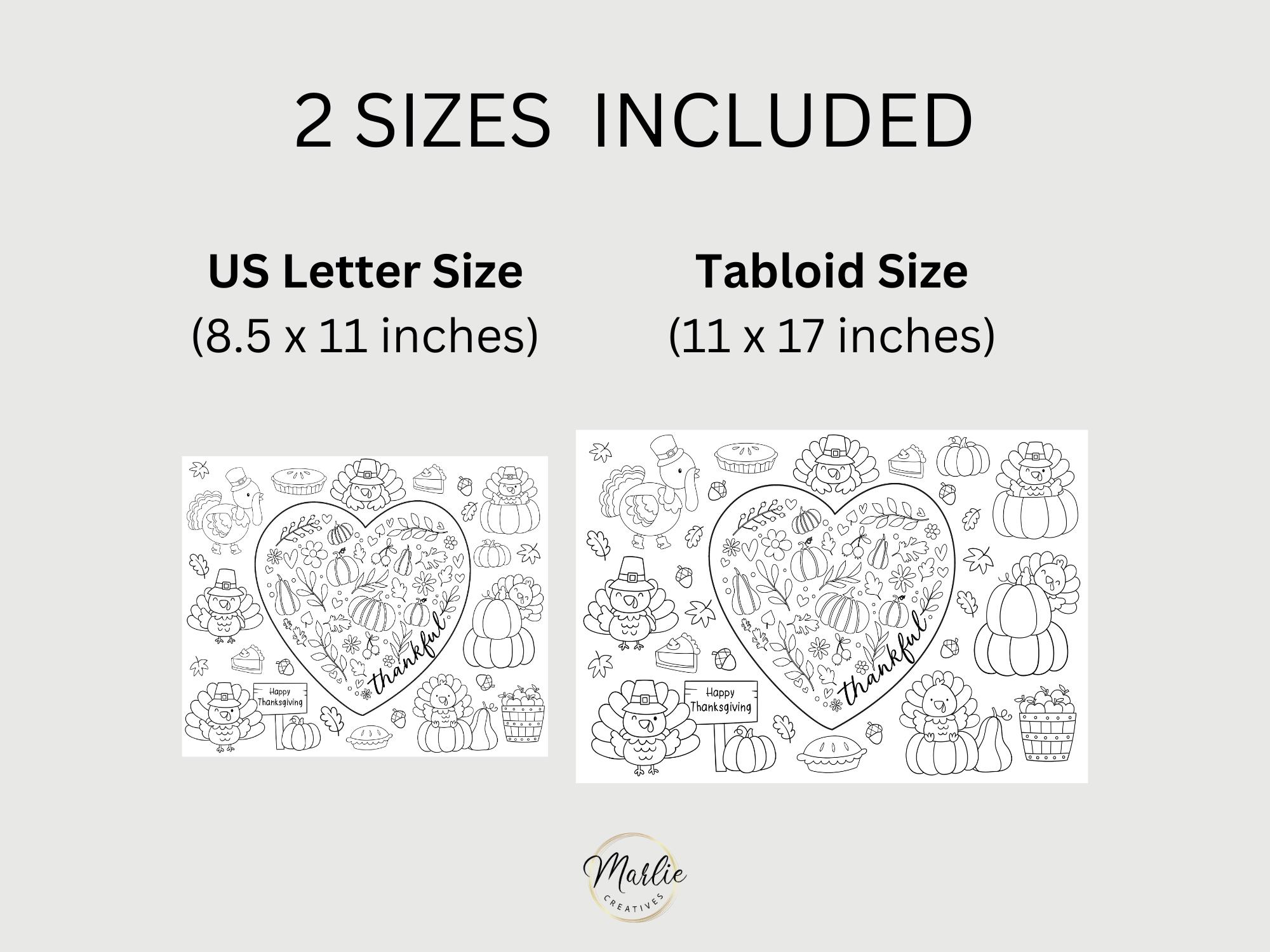 Thankful Coloring Sheet, Activity Setting for Thanksgiving Day ...