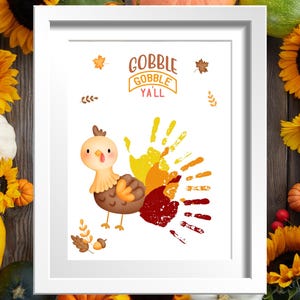 Turkey Handprint Craft for Thanksgiving, Keepsake Turkey Handprint Art ...