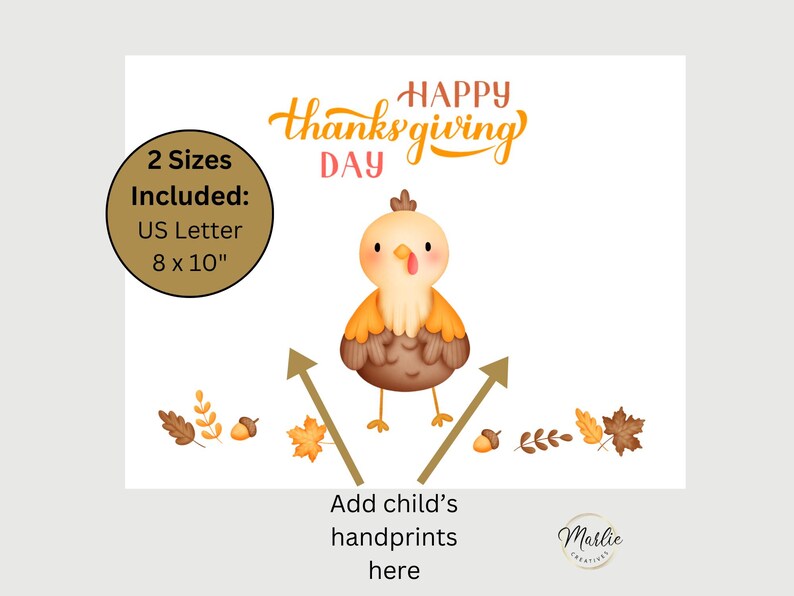 Happy Thanksgiving Handprint Art, Turkey Handprint Craft for ...