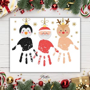 Winter Holiday Handprint, Christmas Handprint Craft, Bauble Handprint ...