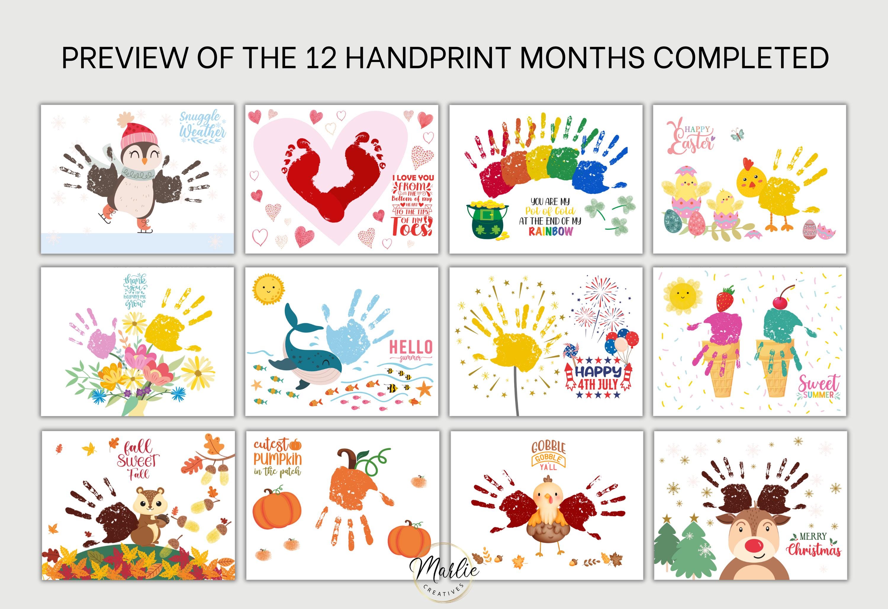 2026 Handprint Calendar Printable: DIY Kids Craft & Keepsake Gift - Etsy