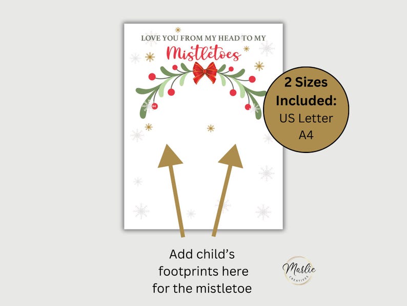 Mistletoe Footprint Art, Mistletoes Baby, Christmas Footprint Craft ...