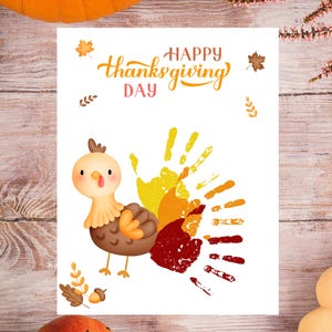 Happy Thanksgiving Handprint Art, Turkey Handprint Craft for ...