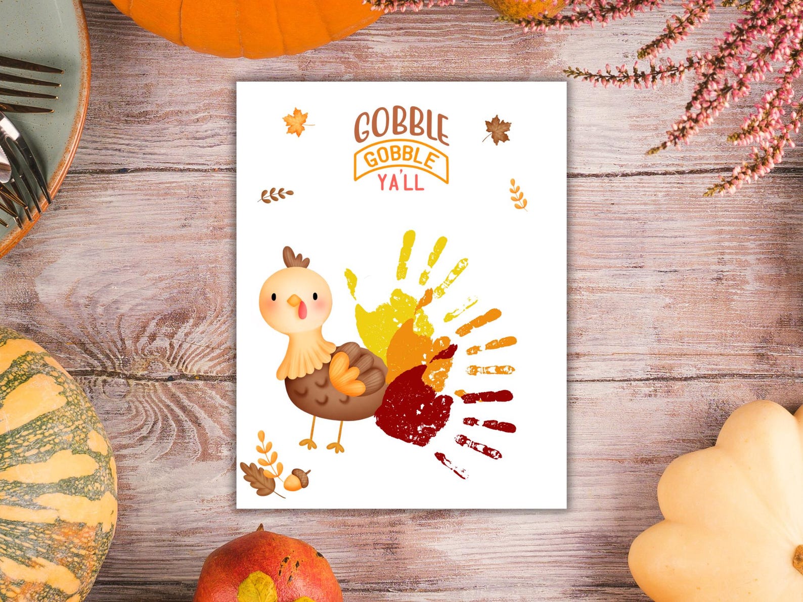 Turkey Handprint Craft for Thanksgiving, Keepsake Turkey Handprint Art ...