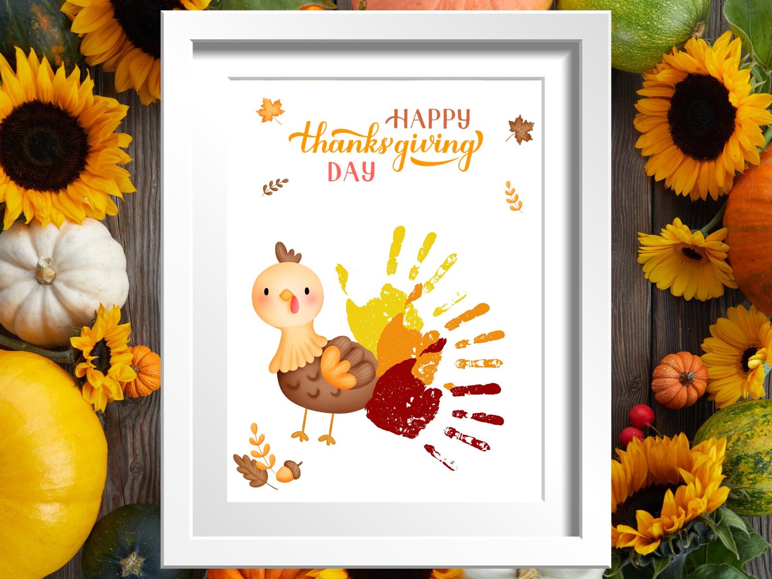 Happy Thanksgiving Handprint Art, Turkey Handprint Craft for ...