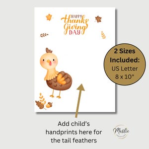 Turkey Handprint Art for Thanksgiving, Keepsake Turkey Handprint Craft ...