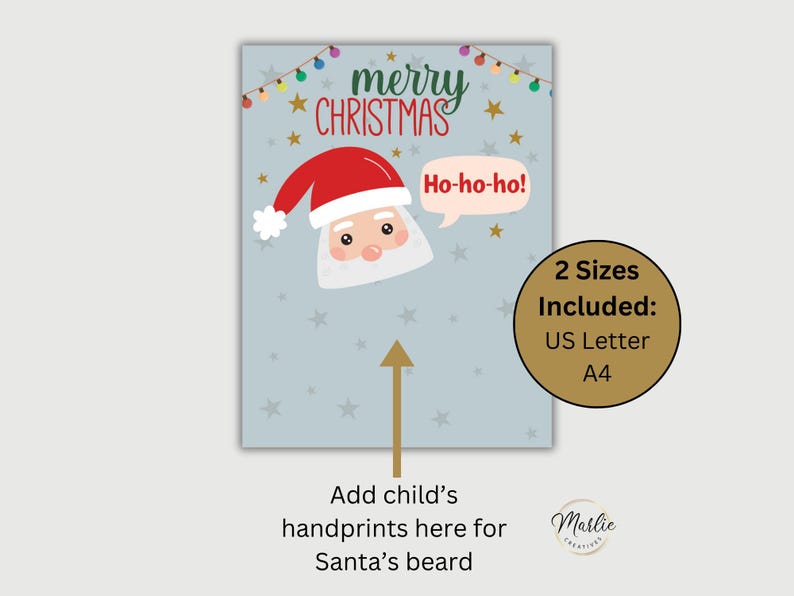 Santa Handprint Art, Christmas Handprint Craft, Xmas Handprint Art ...