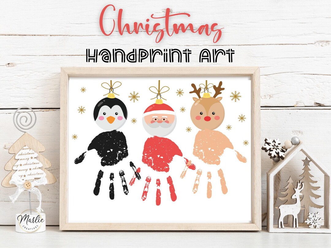 Winter Holiday Handprint, Christmas Handprint Craft, Bauble Handprint ...