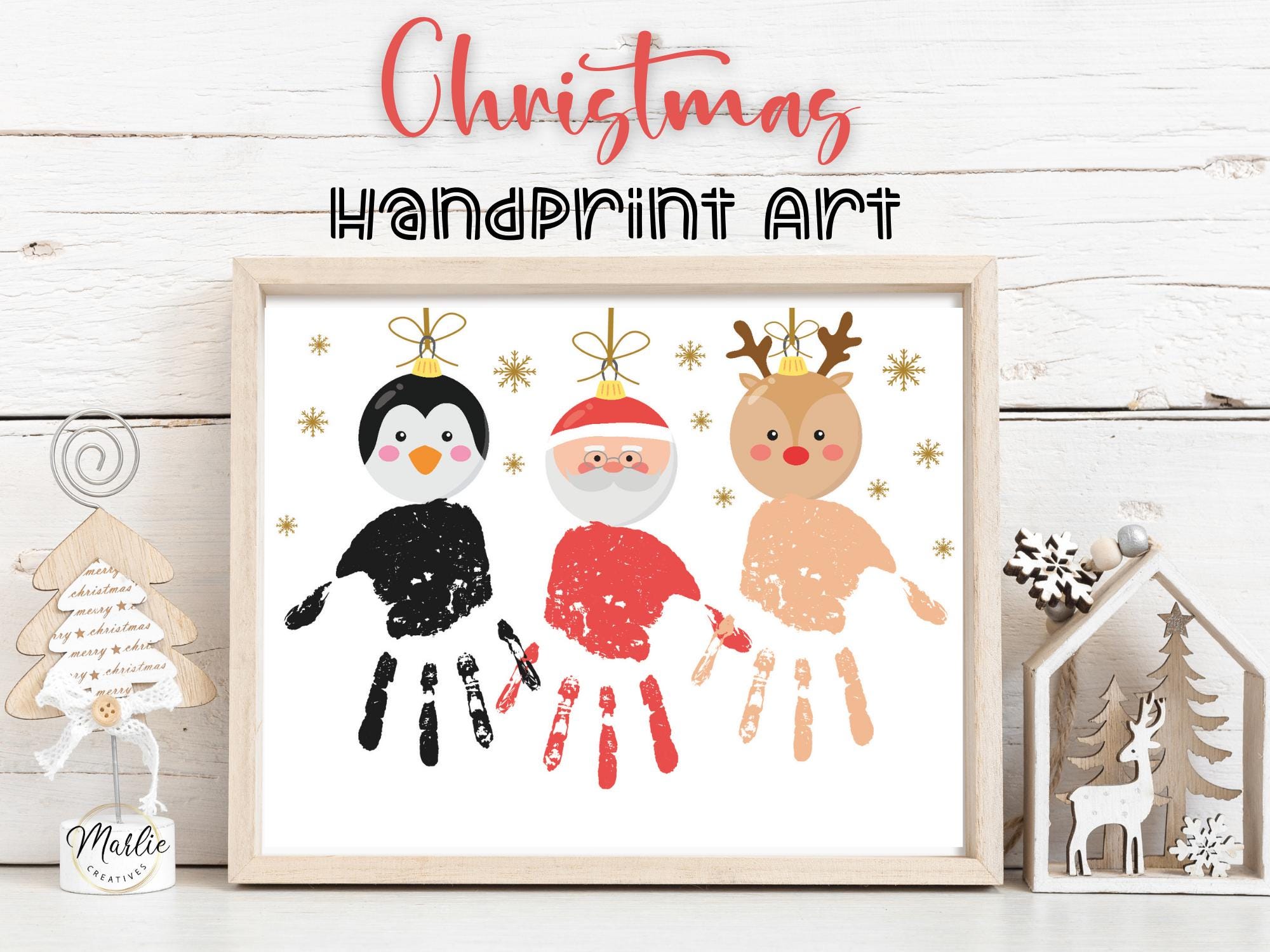 Winter Holiday Handprint, Christmas Handprint Craft, Bauble Handprint ...