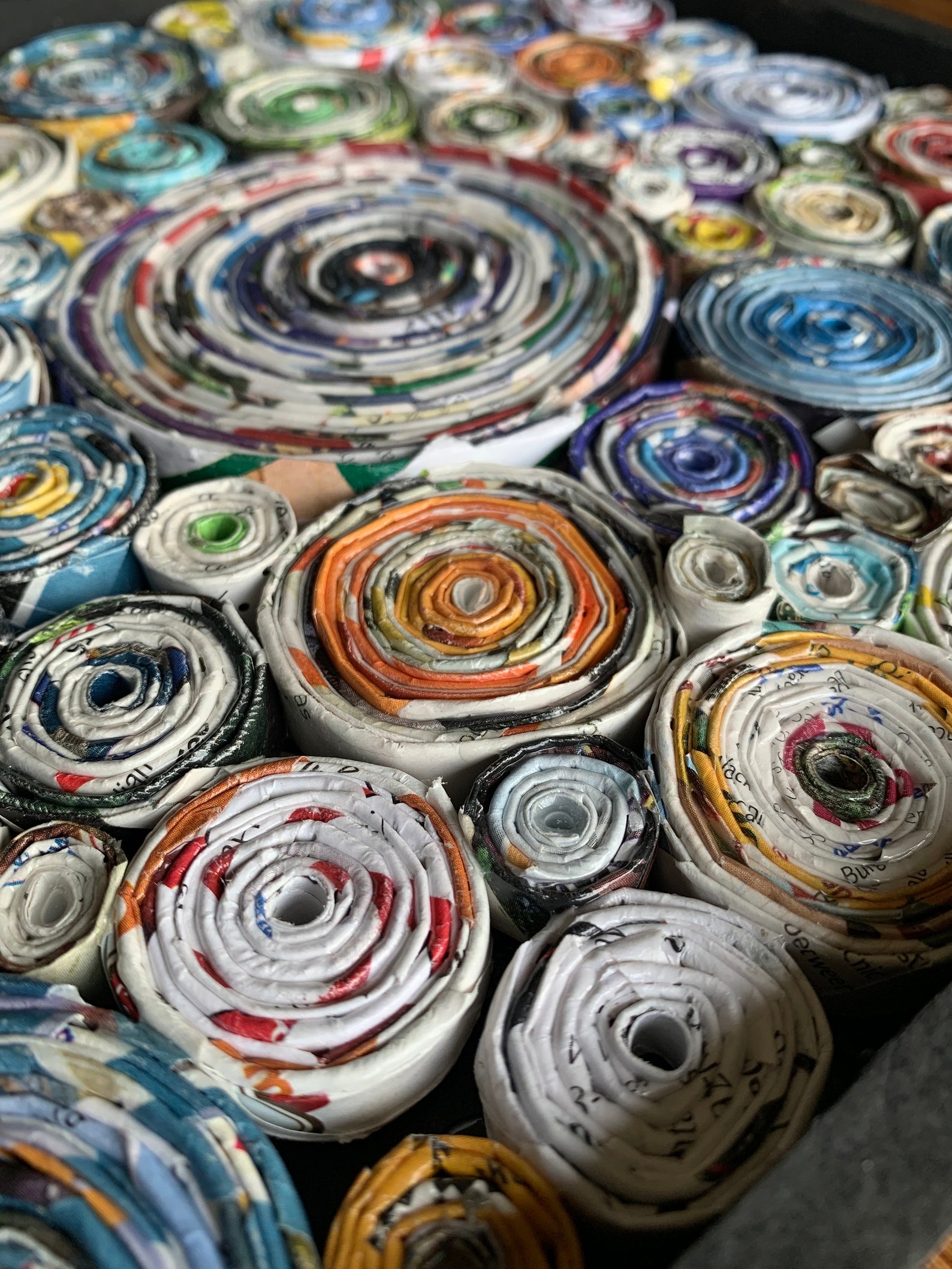 10 X 10 Paper Roll Art Wall Hanging Double Sided Media Collage - Etsy