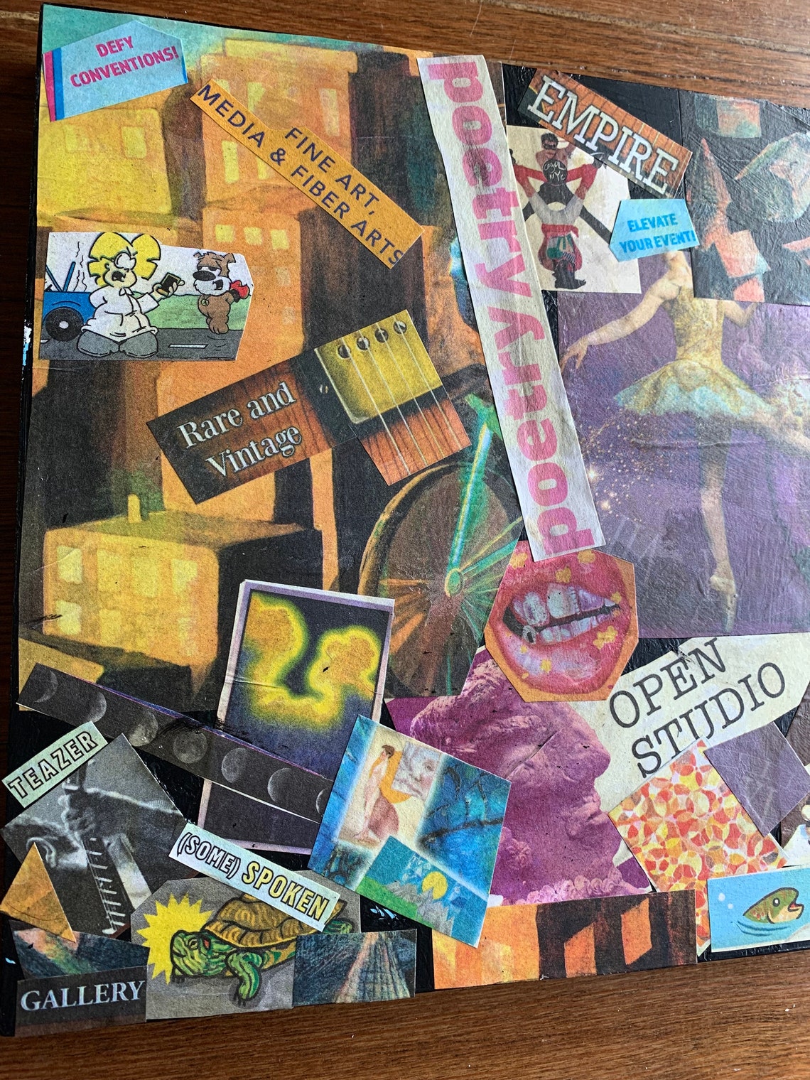 10 X 10 Paper Roll Art Wall Hanging Double Sided Media Collage - Etsy