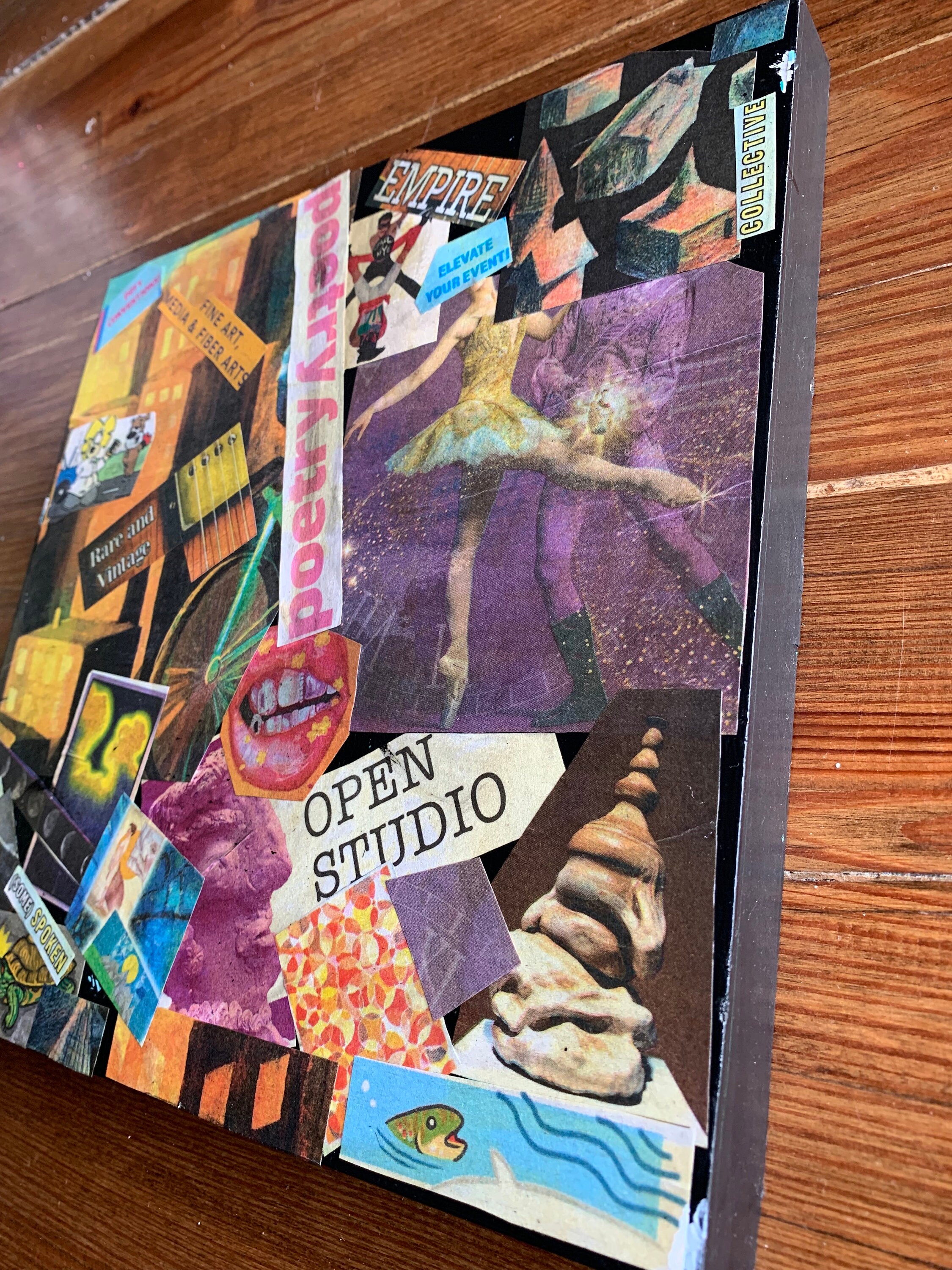 10 X 10 Paper Roll Art Wall Hanging Double Sided Media Collage - Etsy