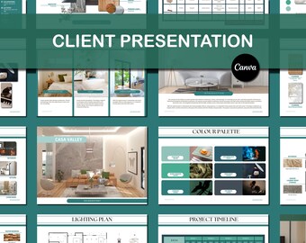 Interior Design Project Proposal Template Mood Board, Shopping List&presentation Canva Template ...