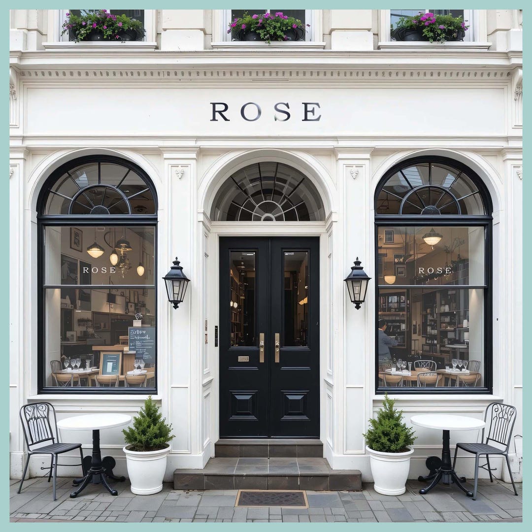 Vintage Cafe Restaurant Coffee Shop Facade Mockup, Photoshop Storefront ...