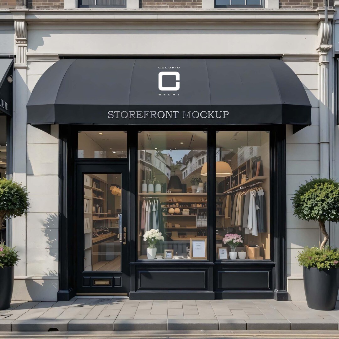 Professional Storefront Mockup PSD, Customizable Shop Facade Display ...