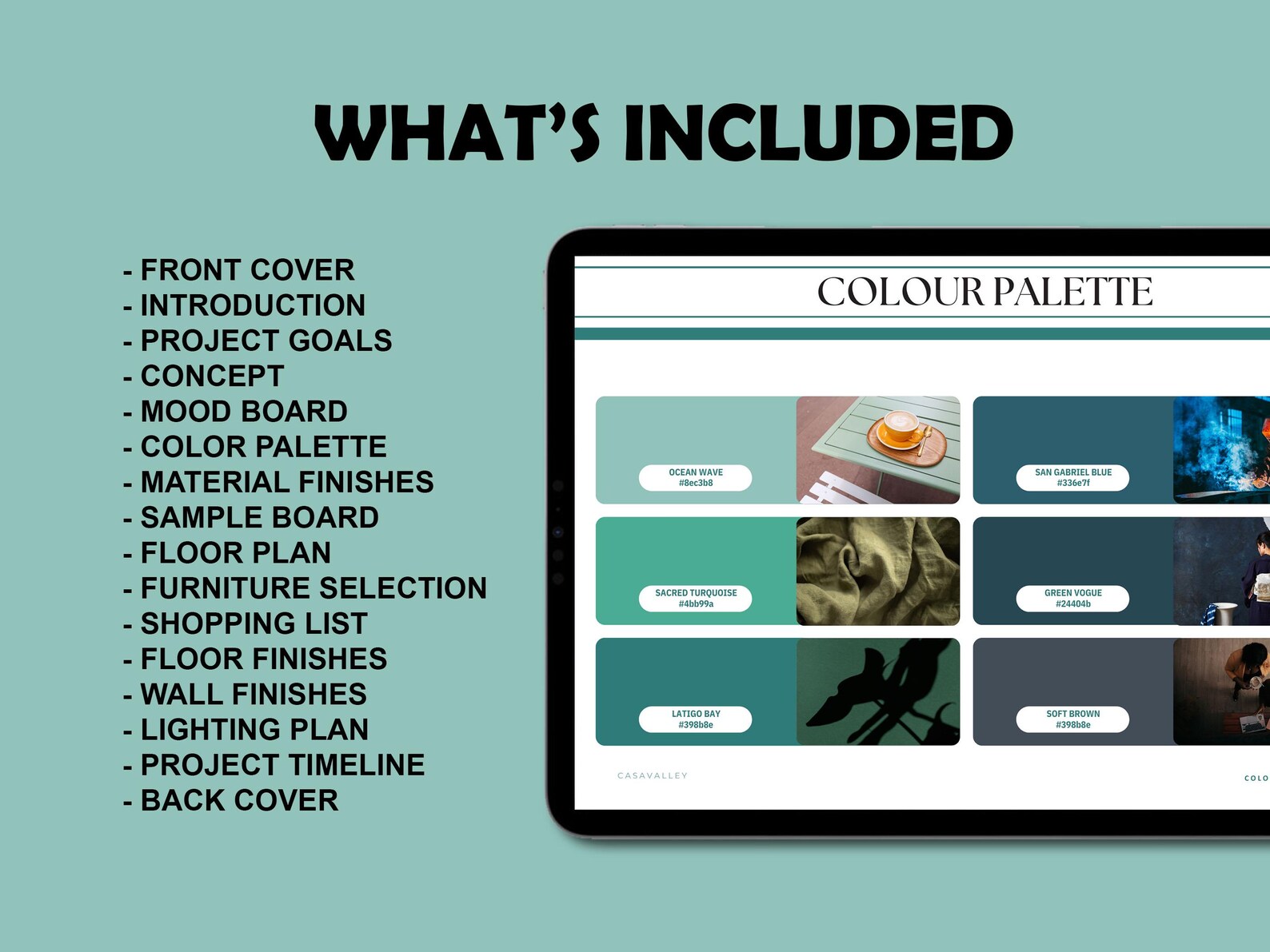 Interior Design Presentation Canva Template, Client Proposal, Mood Boards, Finishes, Furniture ...