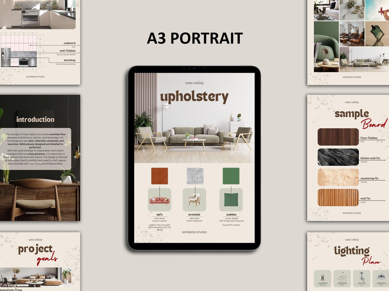 Interior Design Portrait Presentation Templates: 26 Professional Canva ...