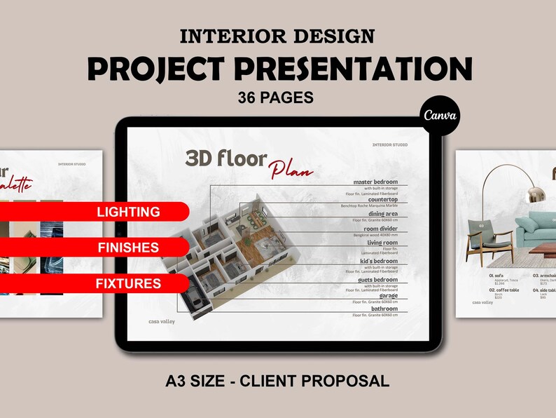 Interior Design Project Presentation Template for Professionals ...