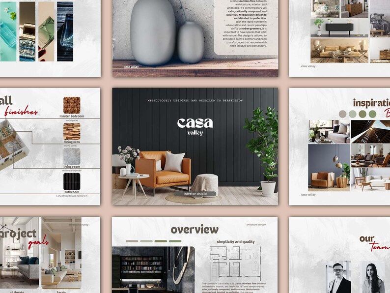 Canva Interior Client Presentation Template, Interior Design Proposal ...