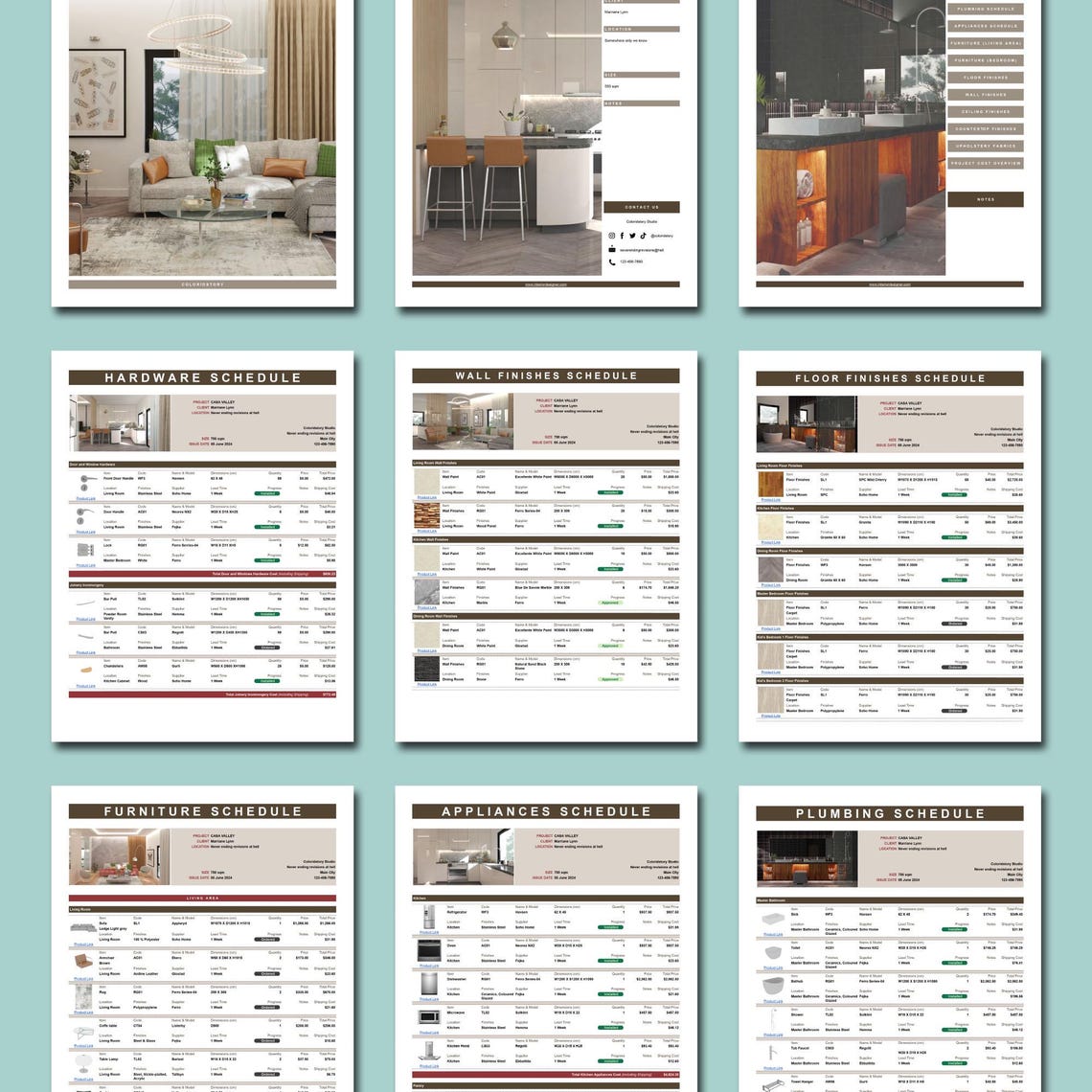 Home Renovation Product Specs Template, Interior Design Google Sheets ...