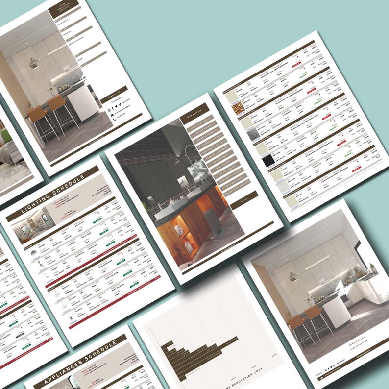 Home Renovation Product Specs Template, Interior Design Google Sheets ...