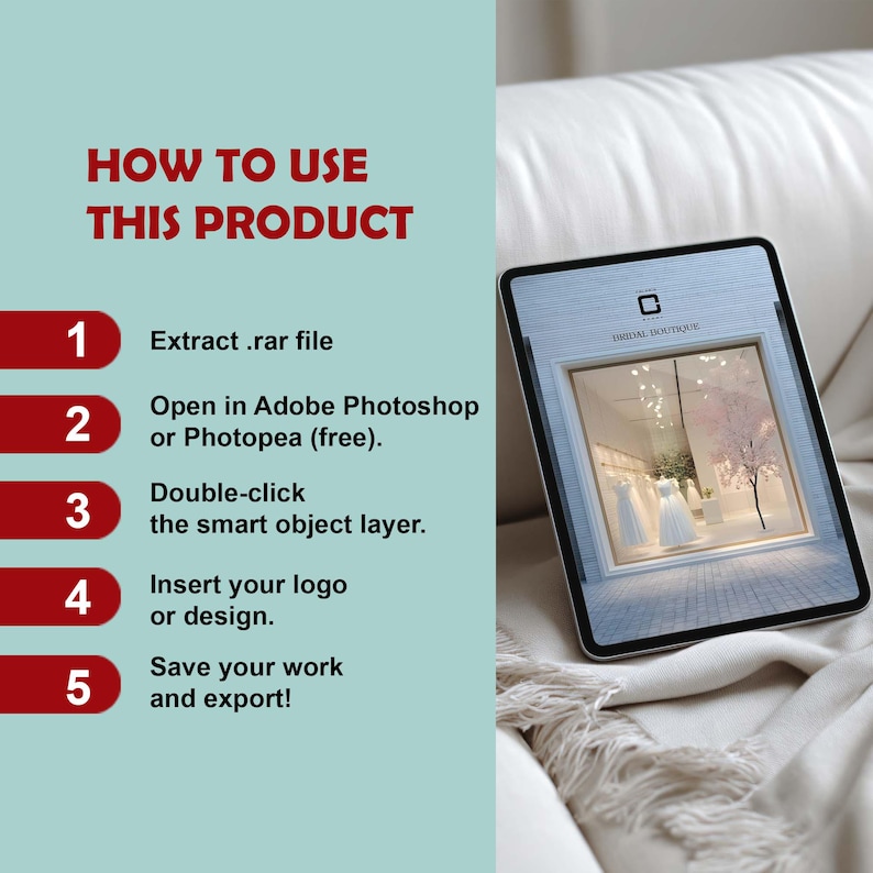 Bridal Boutique Window Display Mockup, PSD Template - Etsy