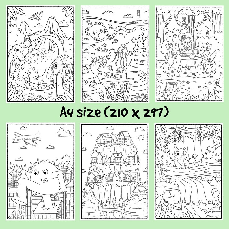 6 Fun Wildlife Colouring Scenes | Printable Wildlife Colouring Pages ...