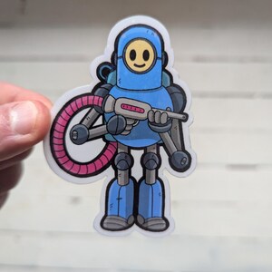 Robot Sticker Pack, 8 Cute Retro Robot Stickers, Vintage Tech & Gadget ...