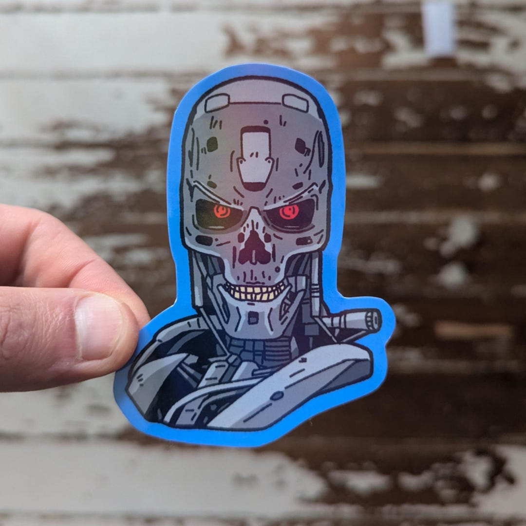 The Terminator Sticker, Movie Sticker, Film Buff Sticker, 80s Sci-fi ...