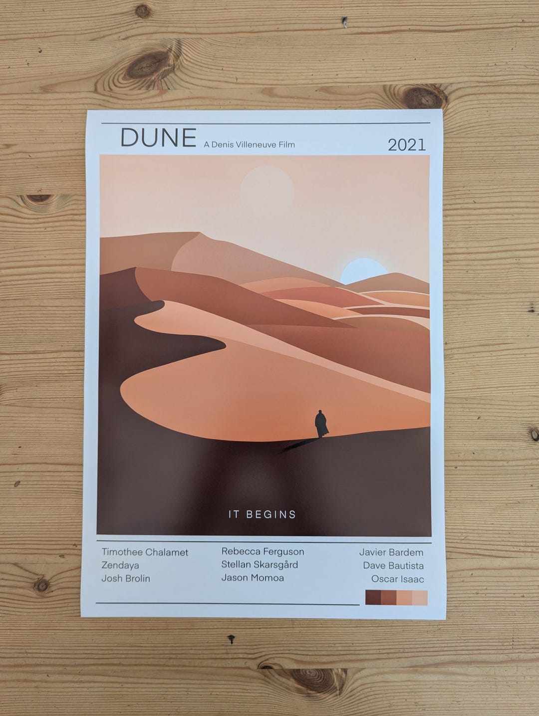 Dune Movie Poster, Minimalist Sci-fi Art Print, Denis Villeneuve 2021 ...