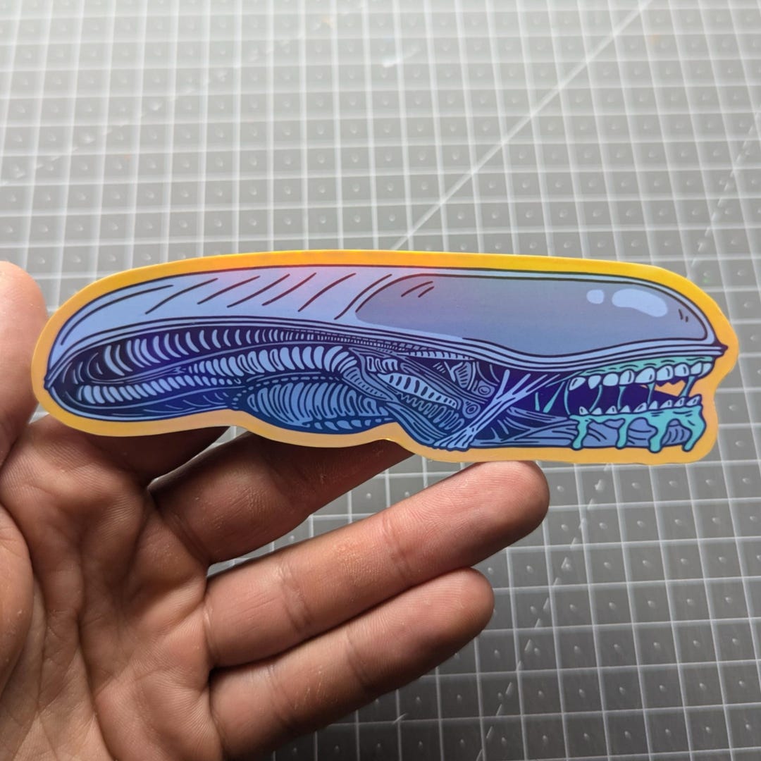 Xenomorph Sticker, Xenomorph Alien Sticker, Vinyl Decal, Laptop Sticker ...