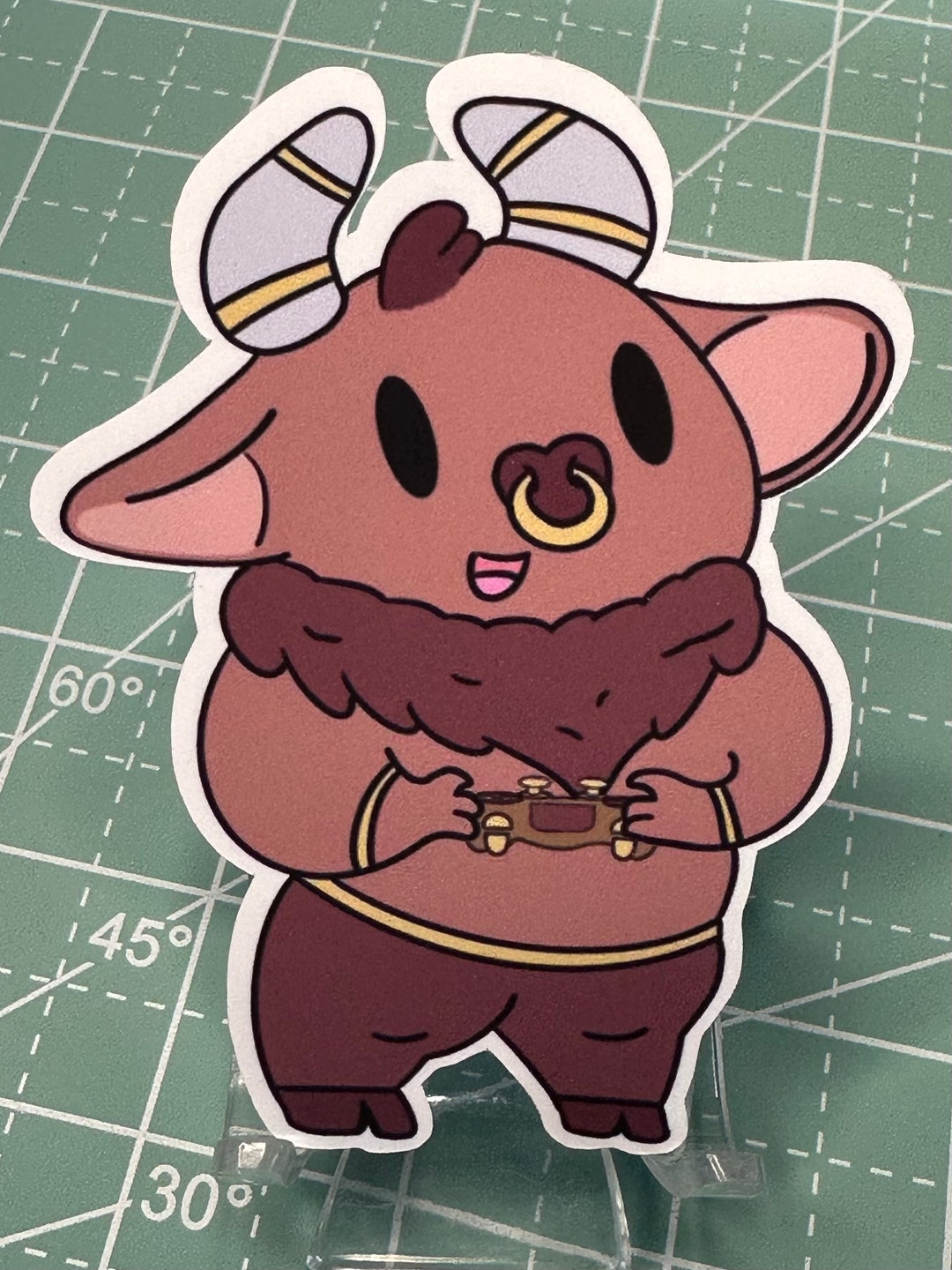 Chibi Minotaur Mythical Creatures Gamer Controller Sticker - Etsy