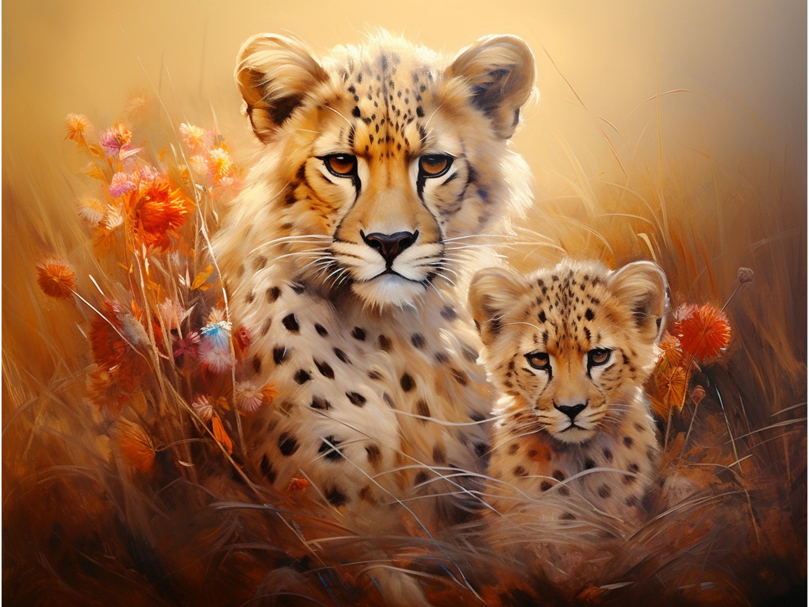 Luxurious Leopard Theme Clipart Bundle, Watercolor Illustrations ...