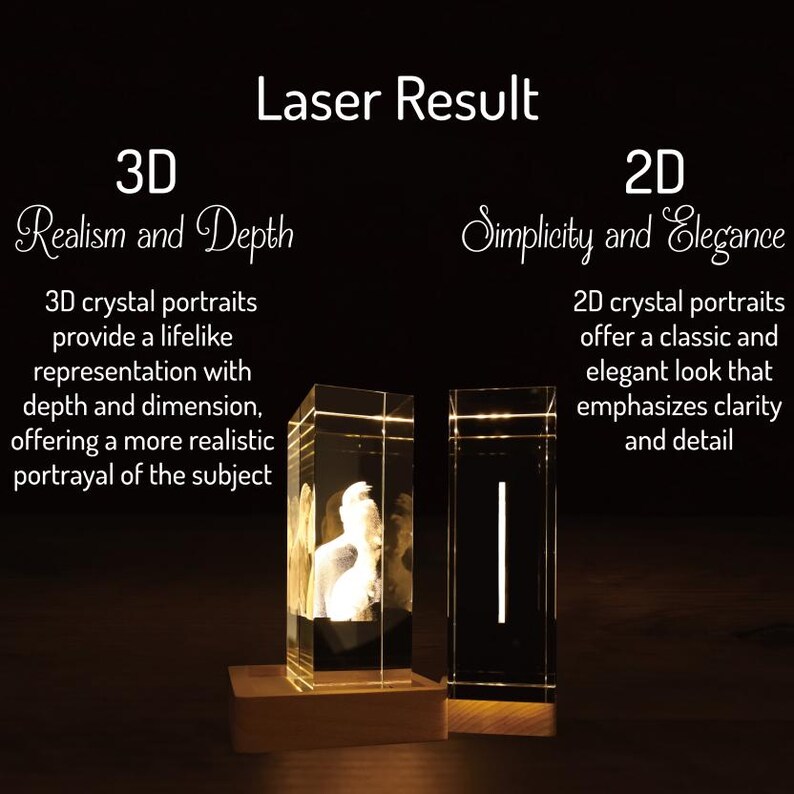 Personalized 3D Crystal Photo | Custom Engraved Picture & Glass Laser ...