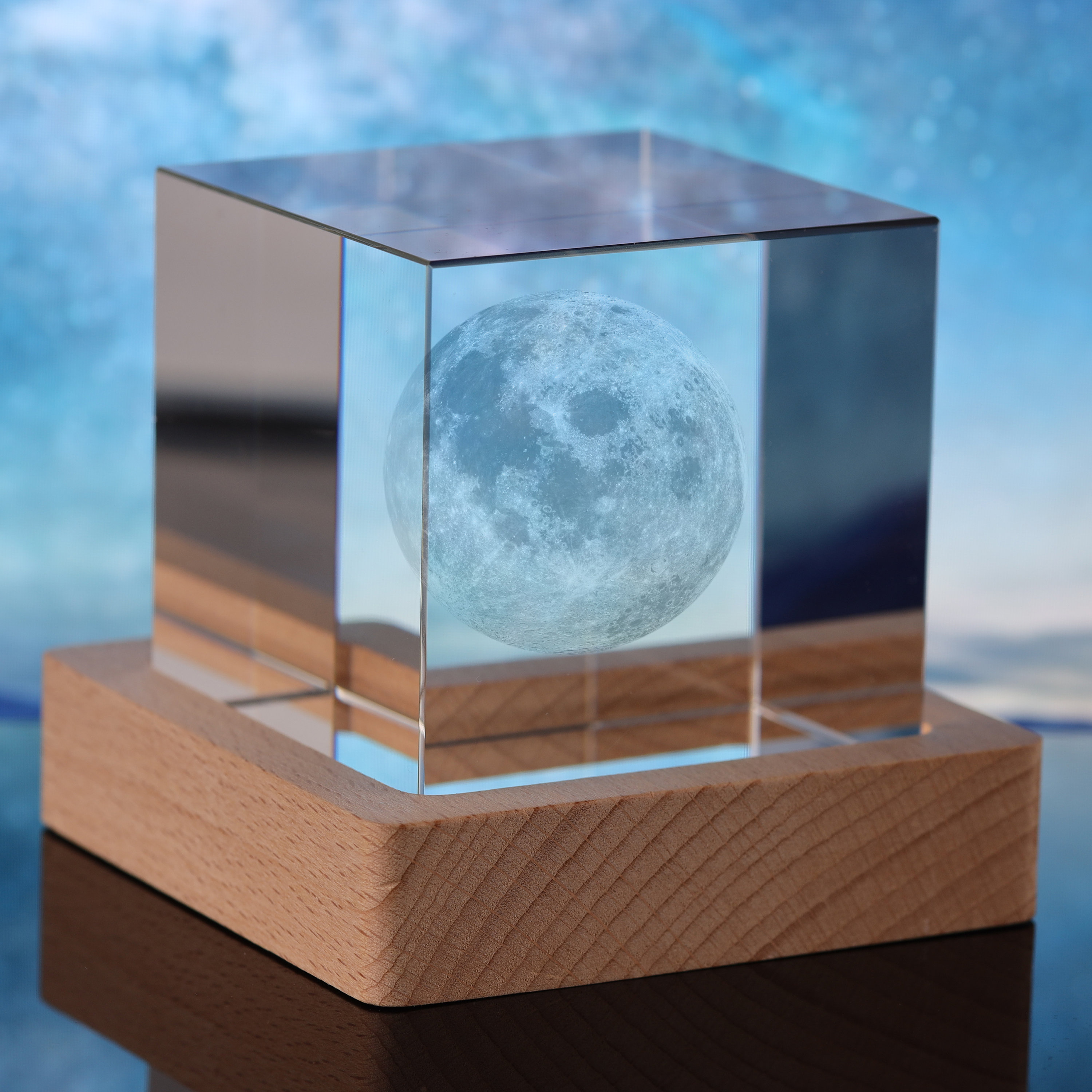 3D Crystal Photo With Light Base | Personalized Gifts Glass Laser ...