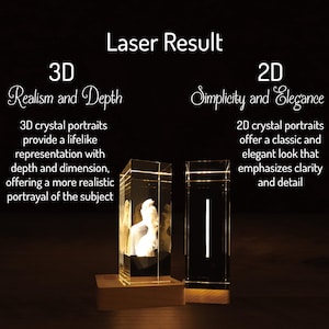 3D Crystal Photo With Light Base | Personalized Gifts Glass Laser ...