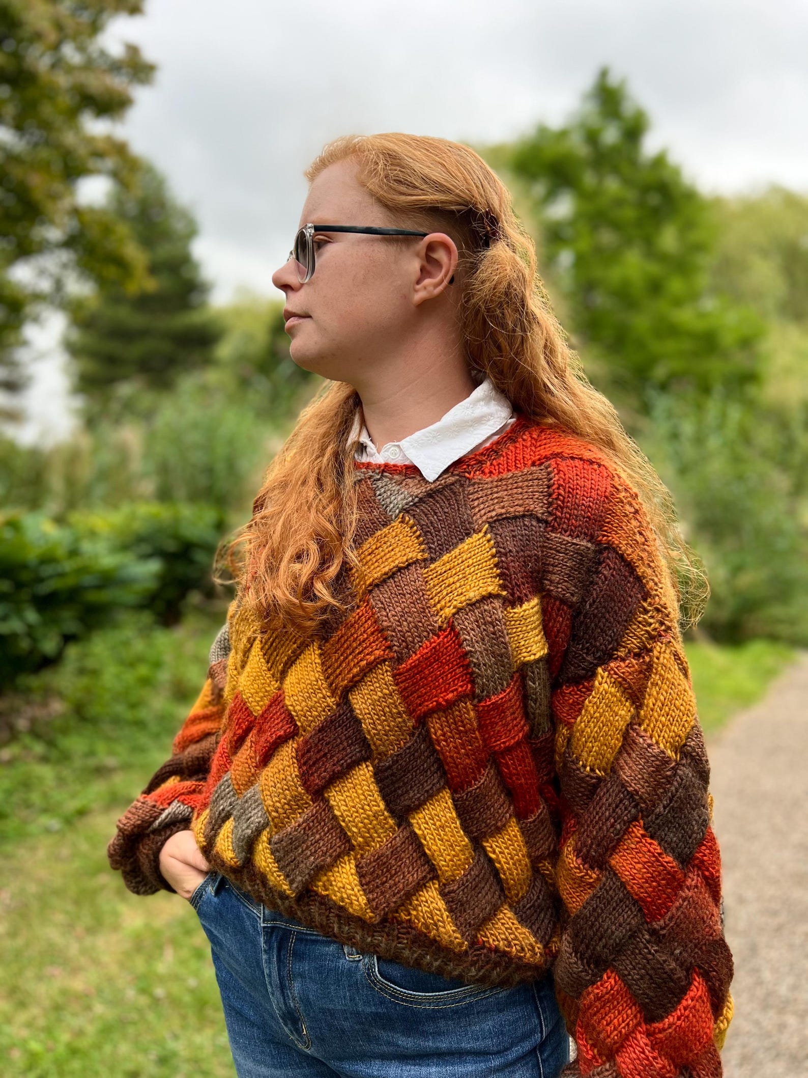 Autumn Entrelac Pullover Pattern - Etsy