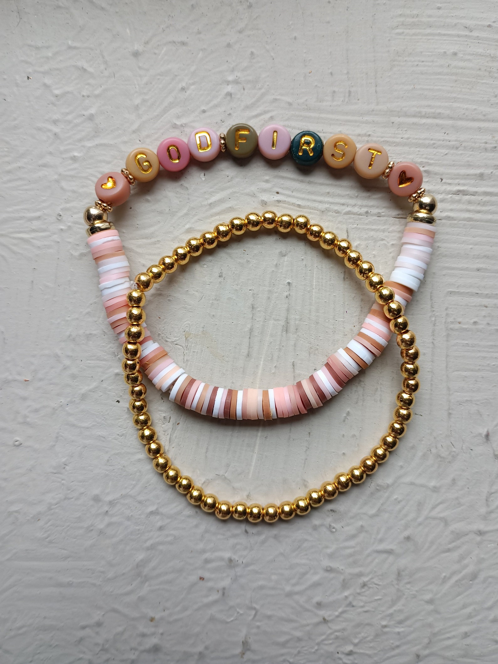 Christan Clay Bead Bracelet, Bracelet, Clay Beads, God First Clay Bead ...