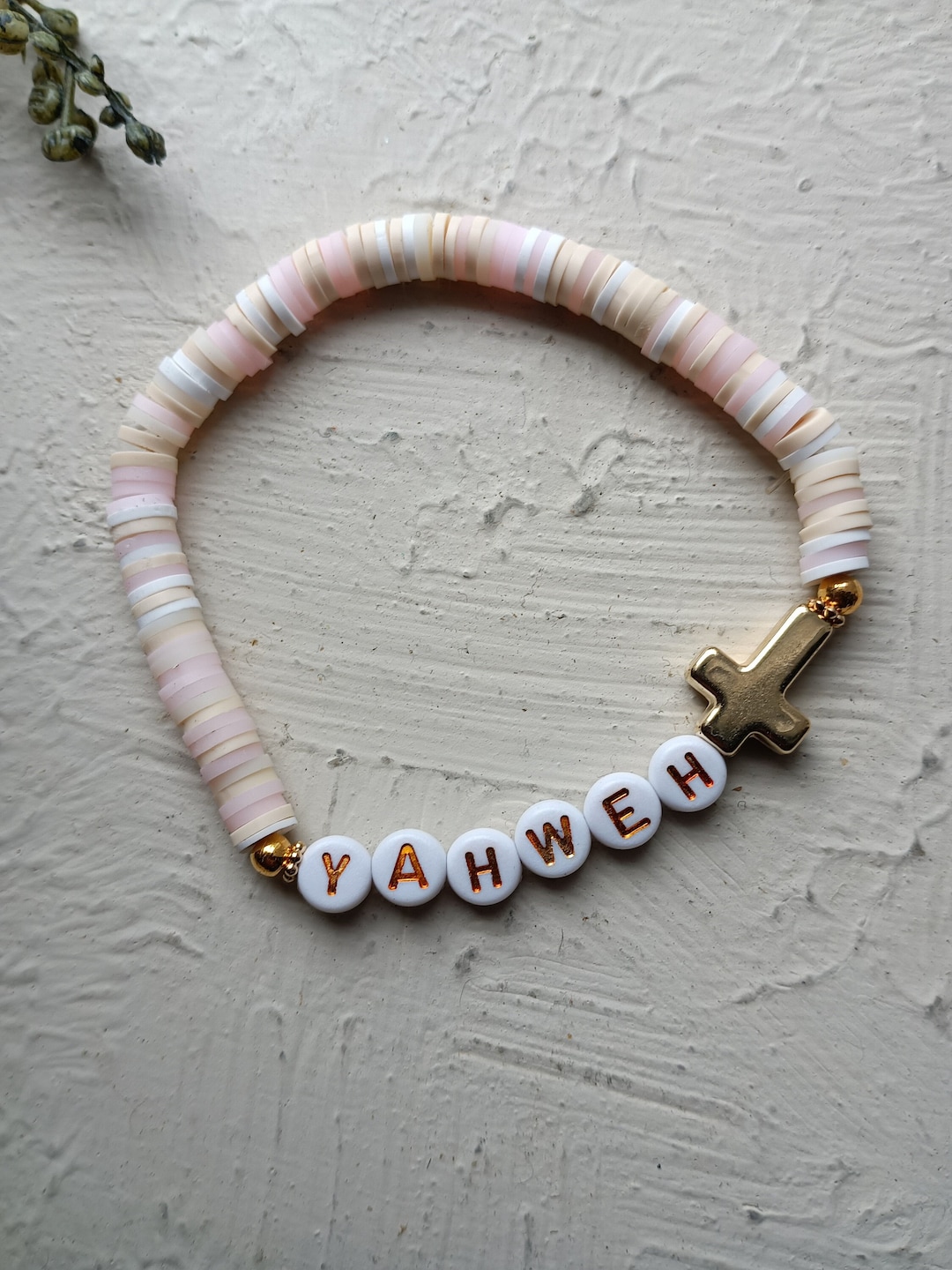 Christan Beaded Bracelets, Clay Beaded Bracelets, Yawheh - Etsy