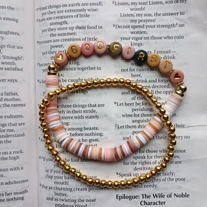 Christan Clay Bead Bracelet, Bracelet, Clay Beads, God First Clay Bead ...