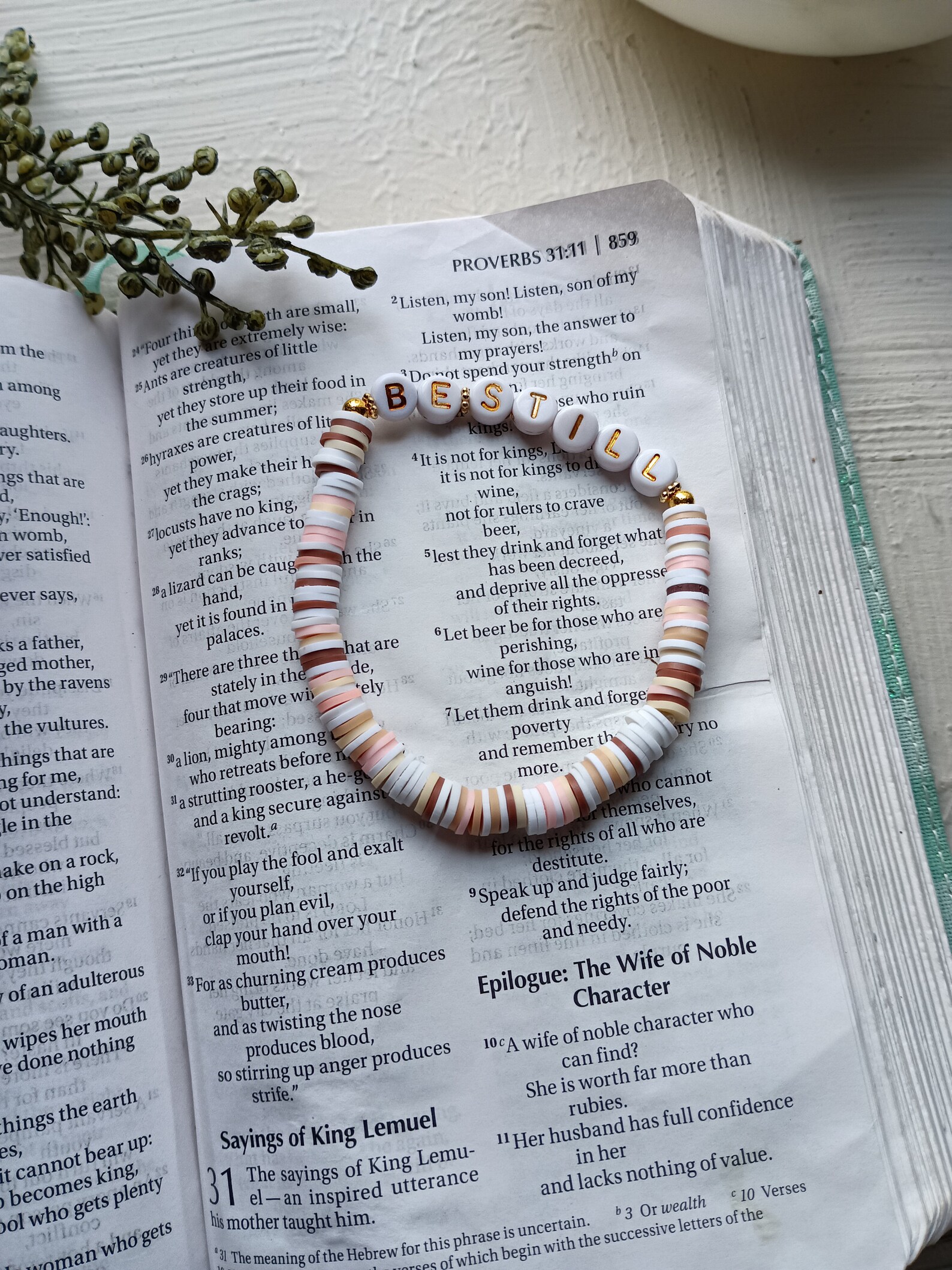 Christan Clay Beaded Bracelets, Clay Beaded Bracelets, Be Still ...