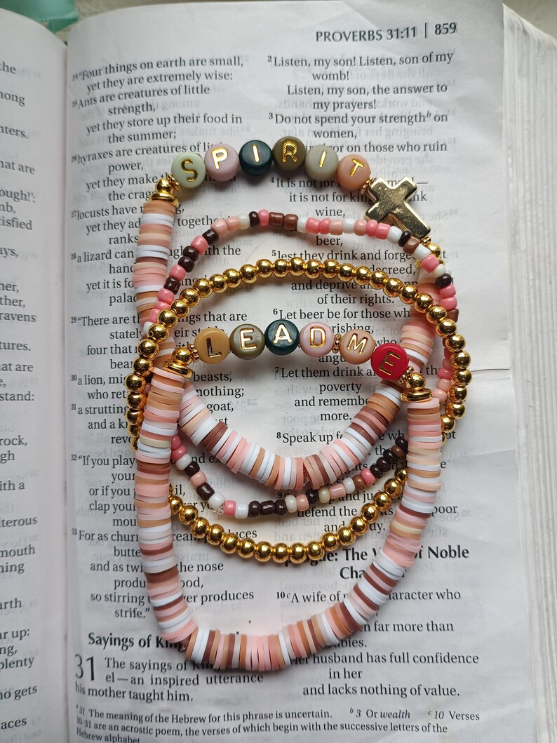Christan Clay Bead Bracelet, Clay Bead Bracelet, Spirit Lead Me Bundle ...