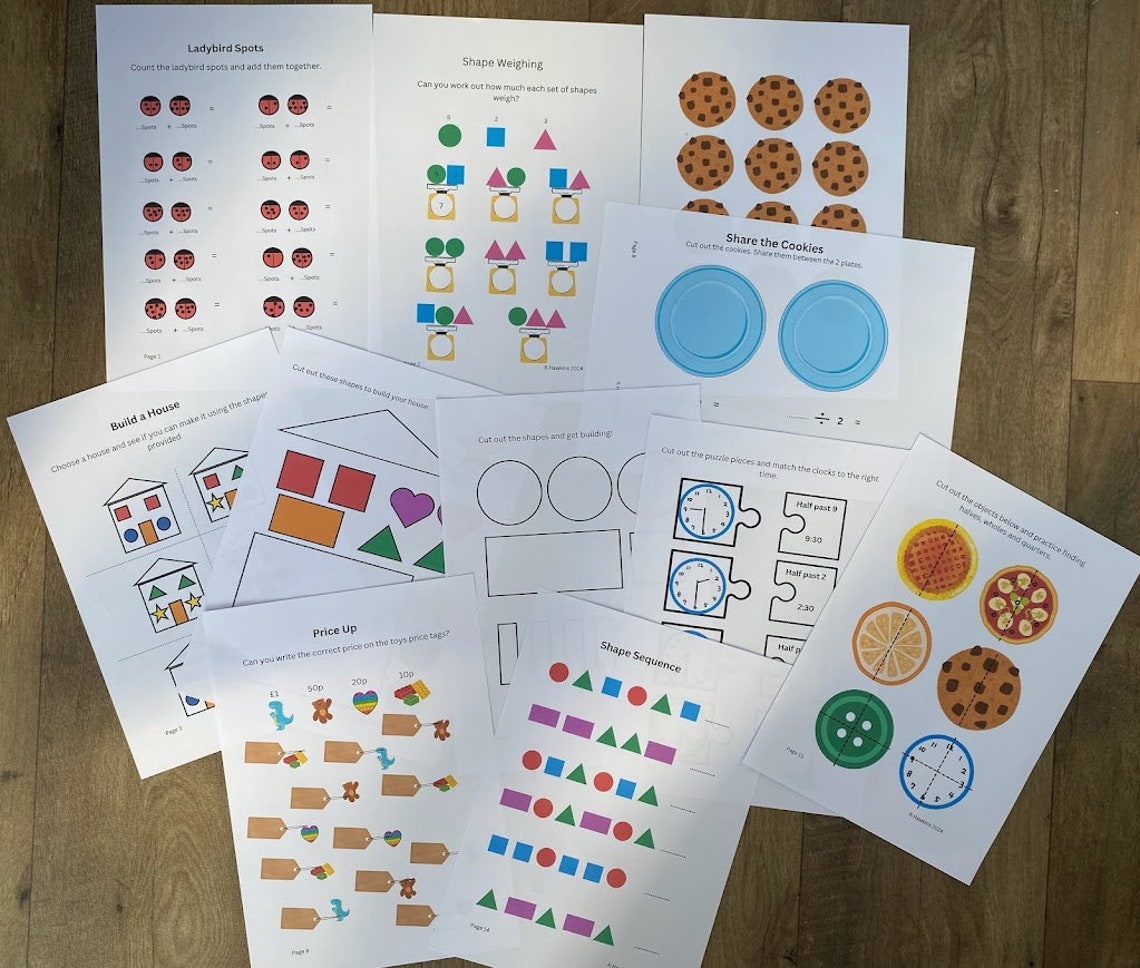 20 Life Skill Math Worksheets/ Printable Activities - Etsy