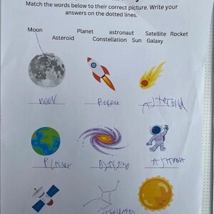 Space Themed Activity Sheets/ Book/ Busy Book - Etsy