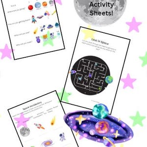 Space Themed Activity Sheets/ Book/ Busy Book - Etsy